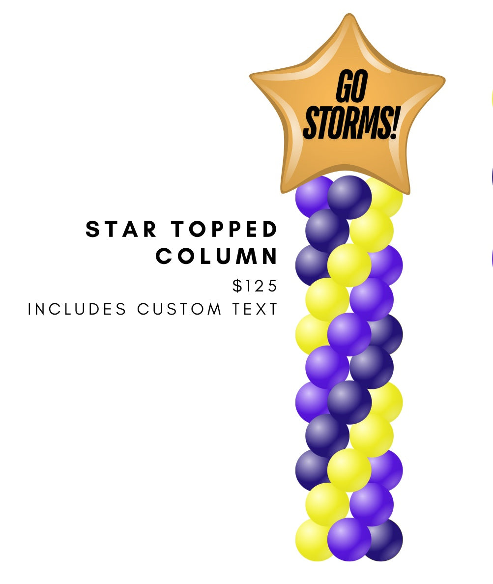 Storms Star Topped Column – Balloons Etc