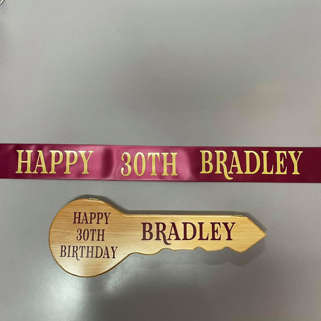 Timber Key Large + Custom Text – Balloons Etc